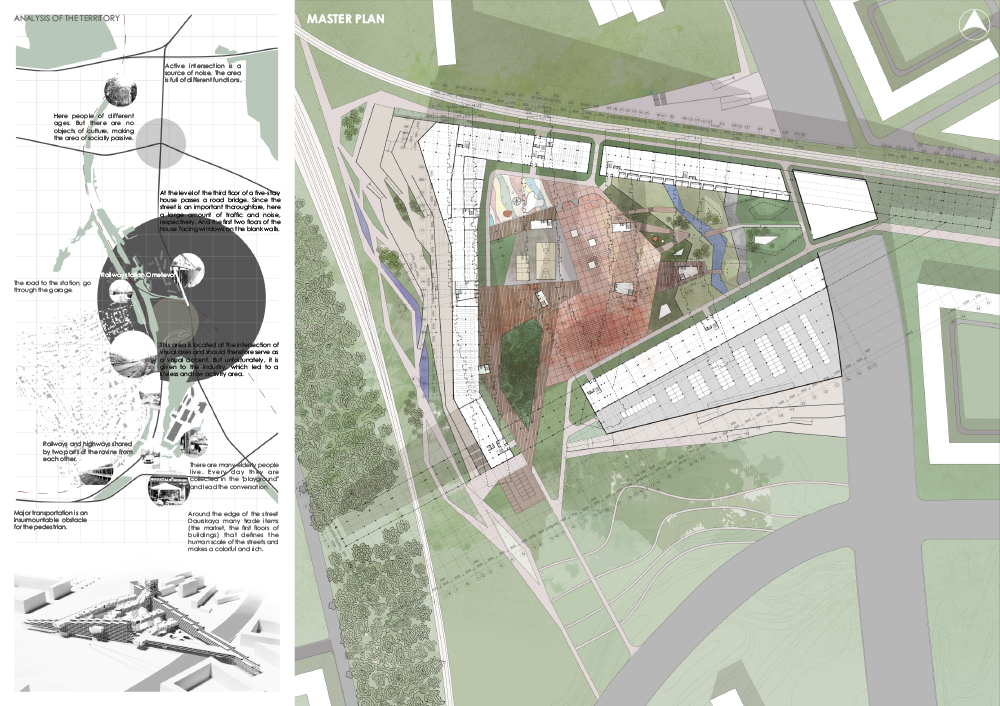 Culture of labour. Project of the housing complex with the expanded ...