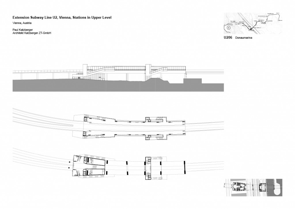 Extension Subway Line U2, Vienna, Stations in Upper Level | EUmies Awards