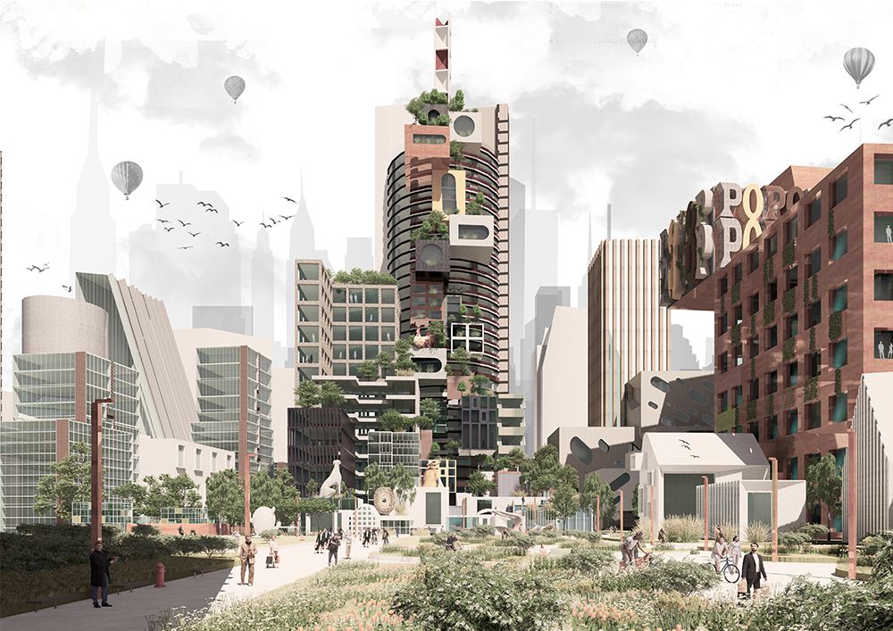 Urban architectural concept of the 21st century business clusters ...