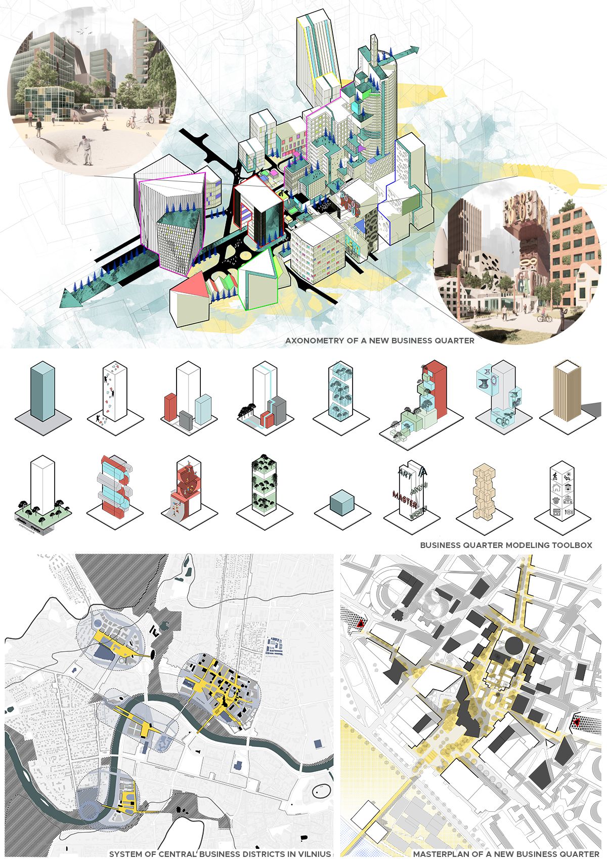 Urban architectural concept of the 21st century business clusters ...