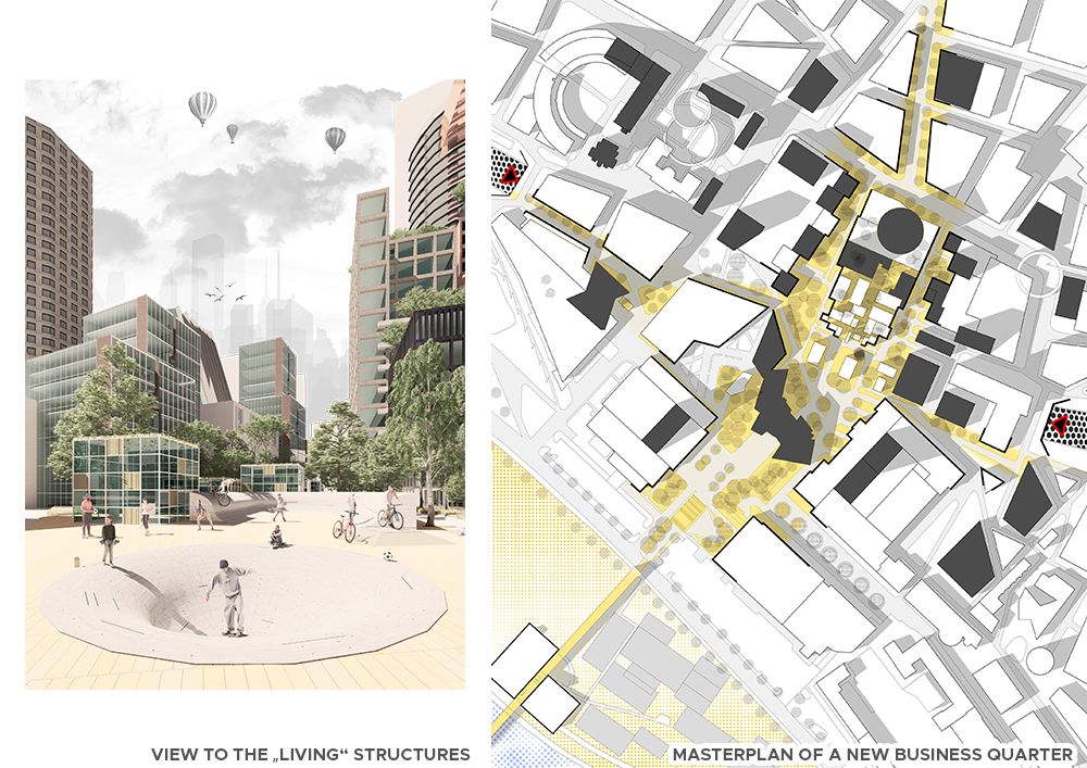 Urban architectural concept of the 21st century business clusters ...